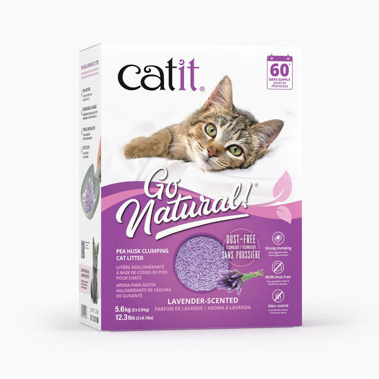 Go Natural! Pea Husk Clumping Cat Litter, Lavender Catit | Mondou