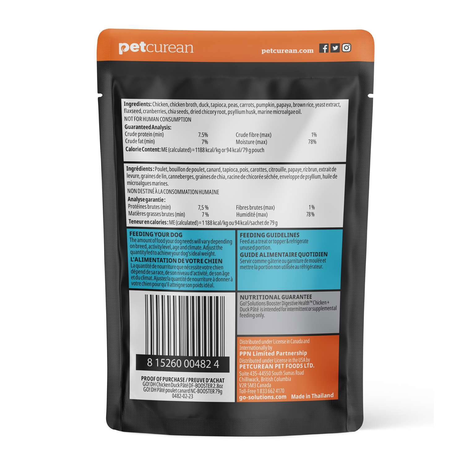Booster Digestive Health Chicken and Duck Pâté Meal Topper for Dogs, 79 ...