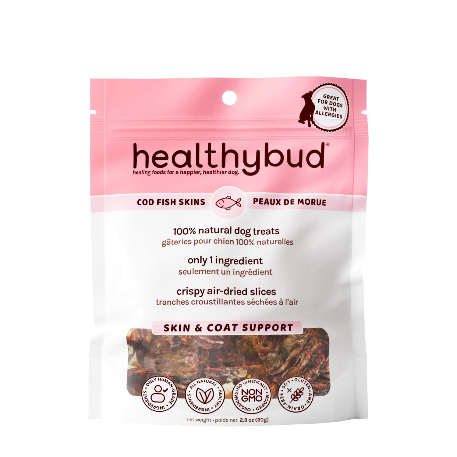 Air Dried Cod Skins Sourced in Canada for Dogs Healthybud | Mondou