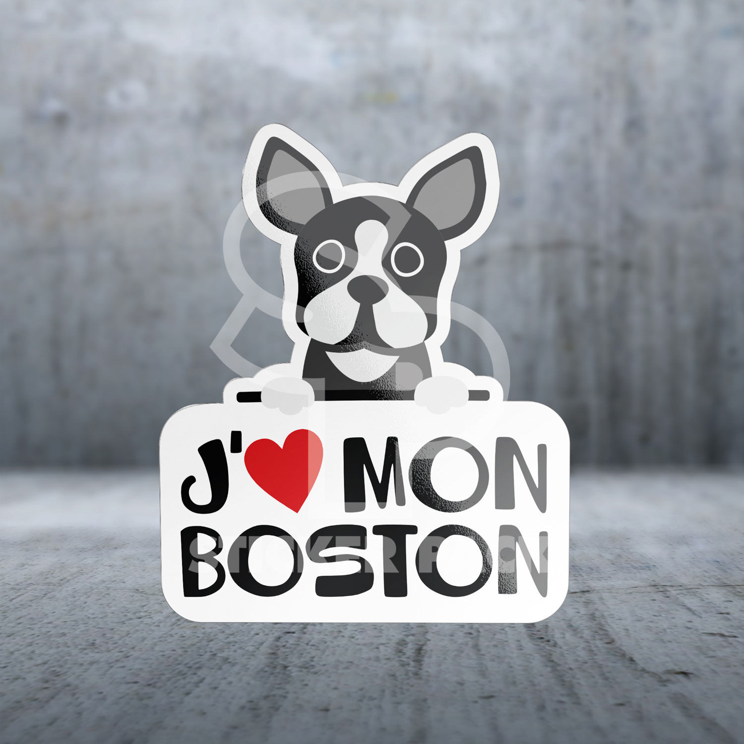 Dogs I Love Boston Terrier Sticker, French STICKER PACK | Mondou