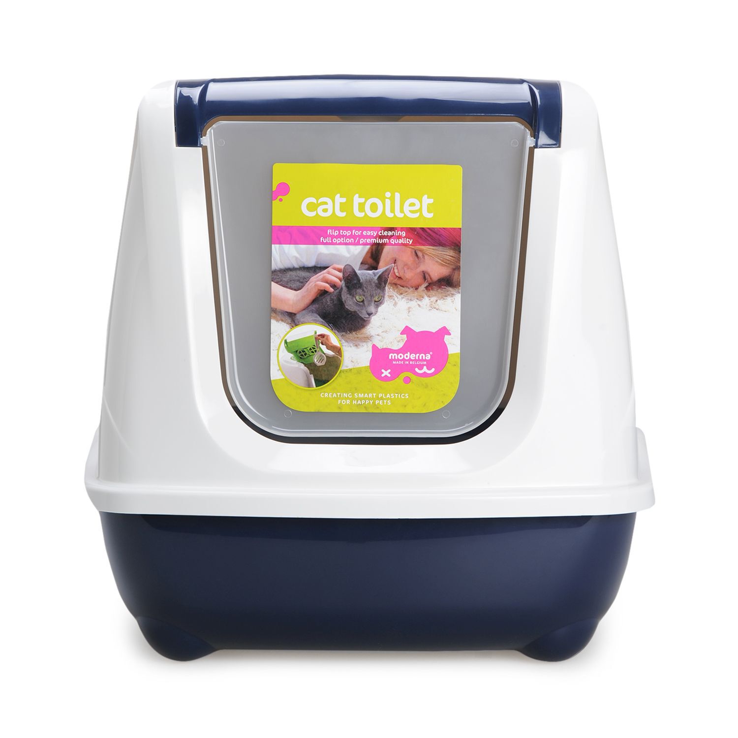 Royal blue covered litter box Moderna | Mondou