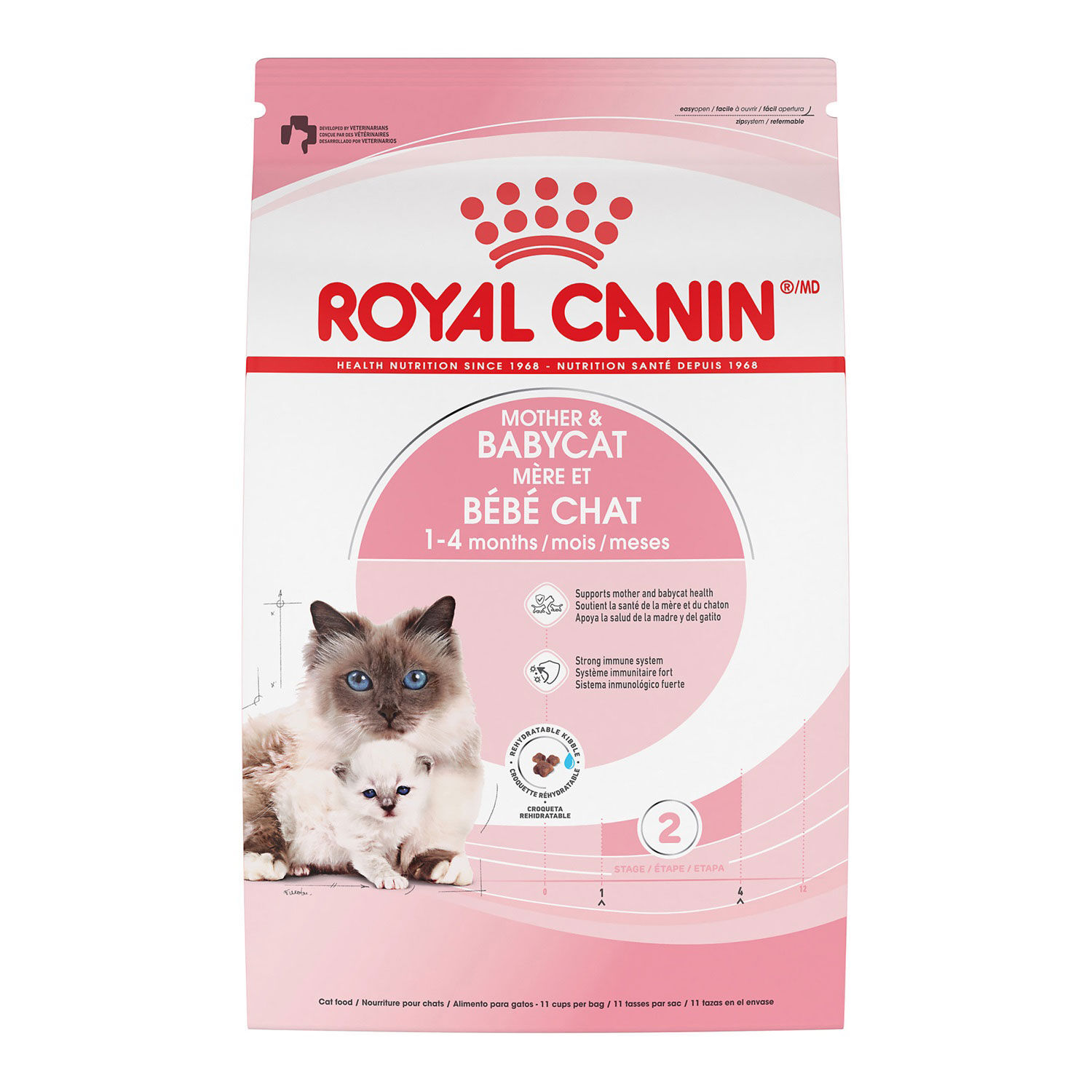 Nourriture sèche formule nutrition santé pour mère et bébé chat