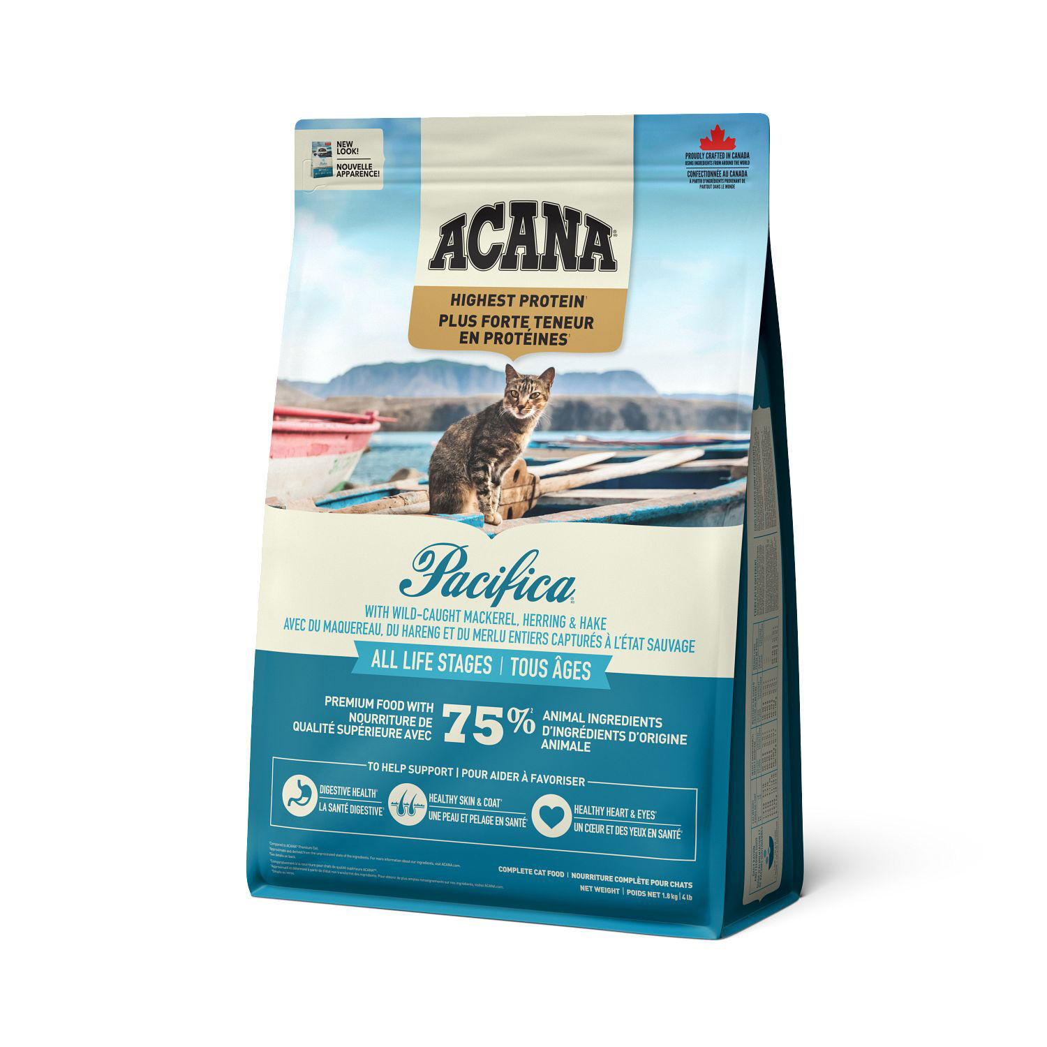 Recette Pacifica Plus forte teneur en protéines pour chats, 1,8 kg