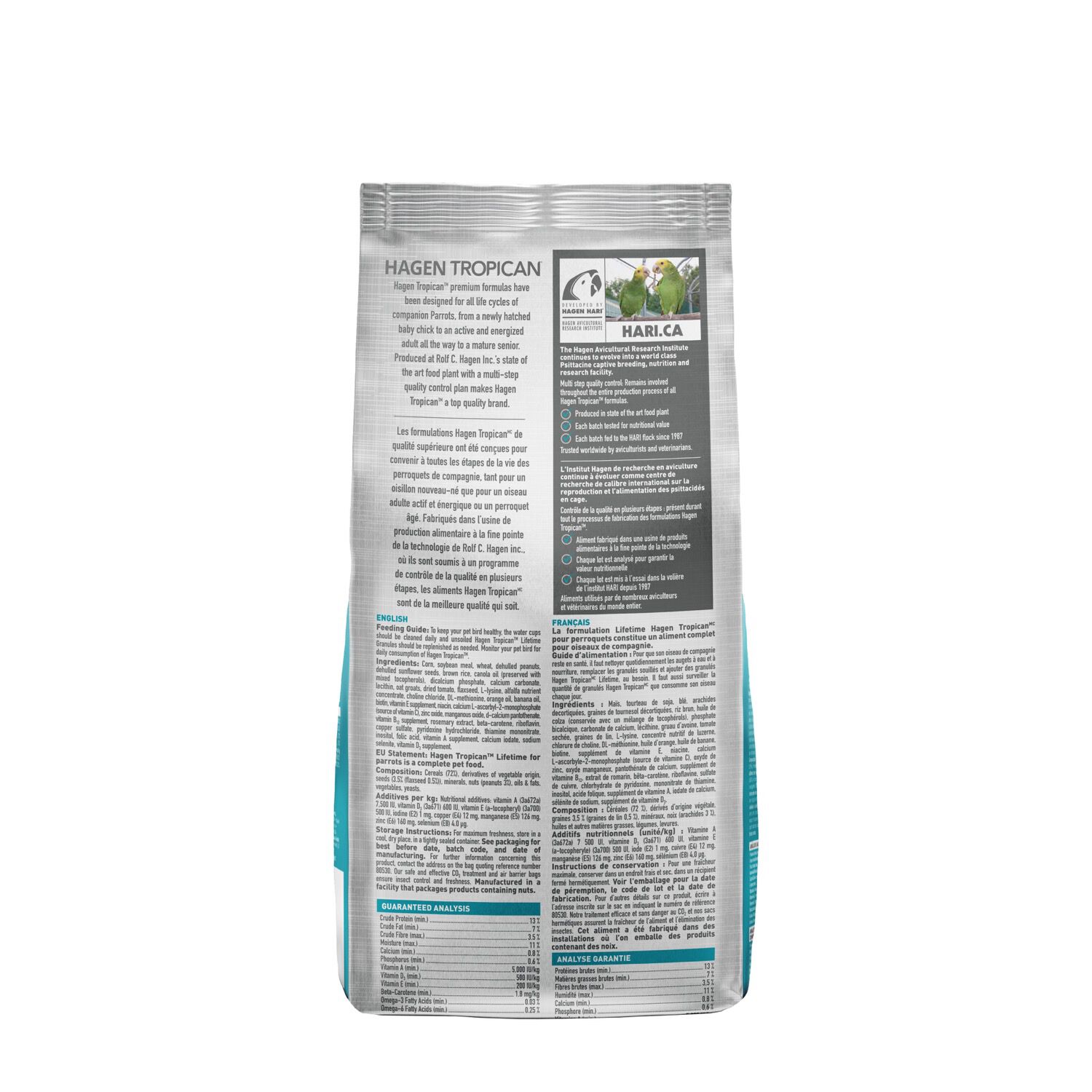 Lifetime Formula Granules for Parrots, 4 mm granules Hagen Tropican ...