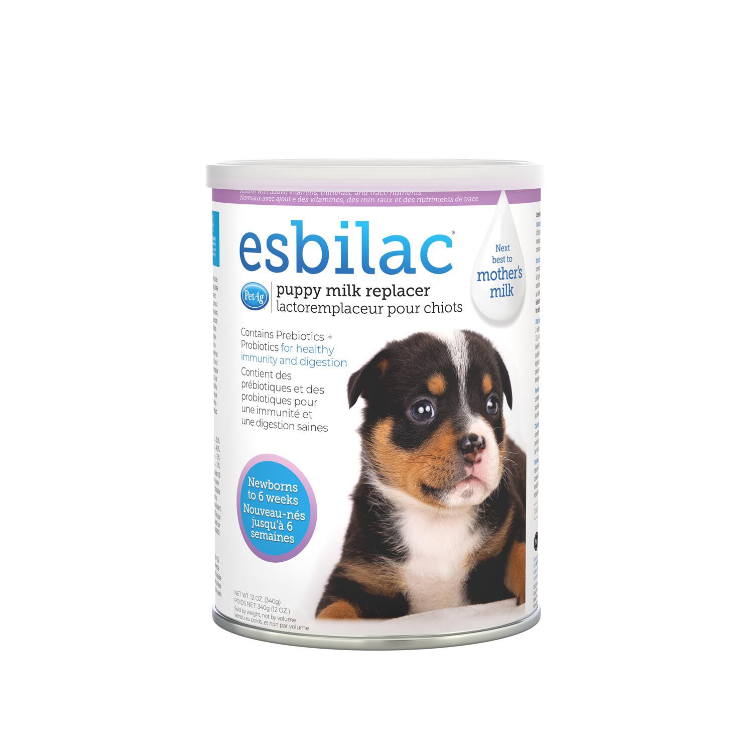 «ESBILAC» lait de remplacement en poudre pour chiot, 340g