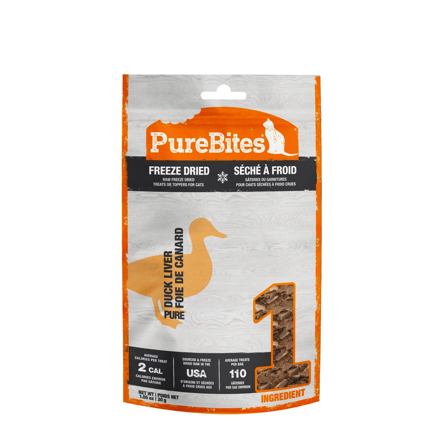 Freeze Dried Duck Liver Cat Treats, 30 g PureBites | Mondou