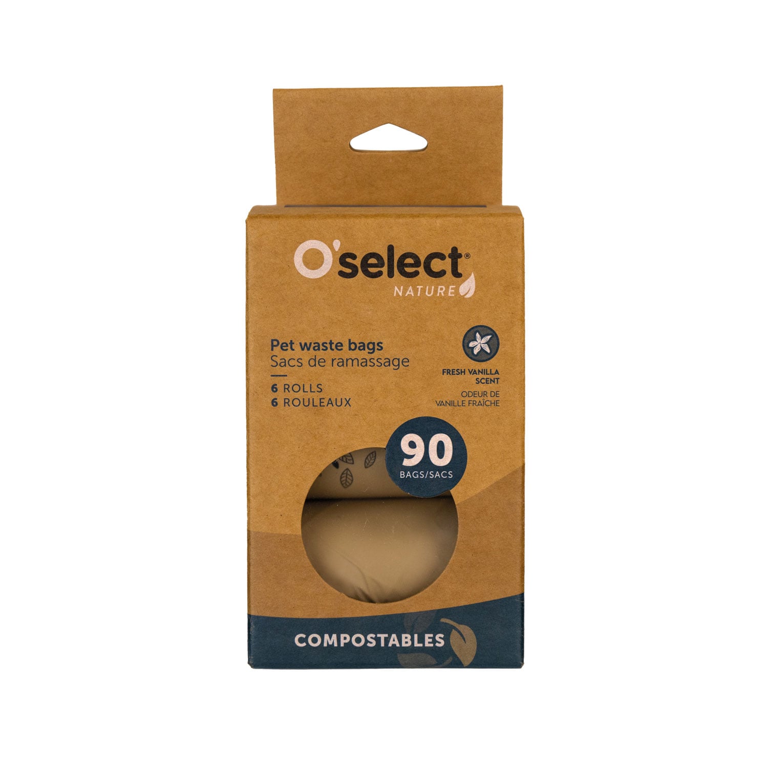 Vanilla Scented Pet Waste Bags, 6 Rolls O'Select | Mondou