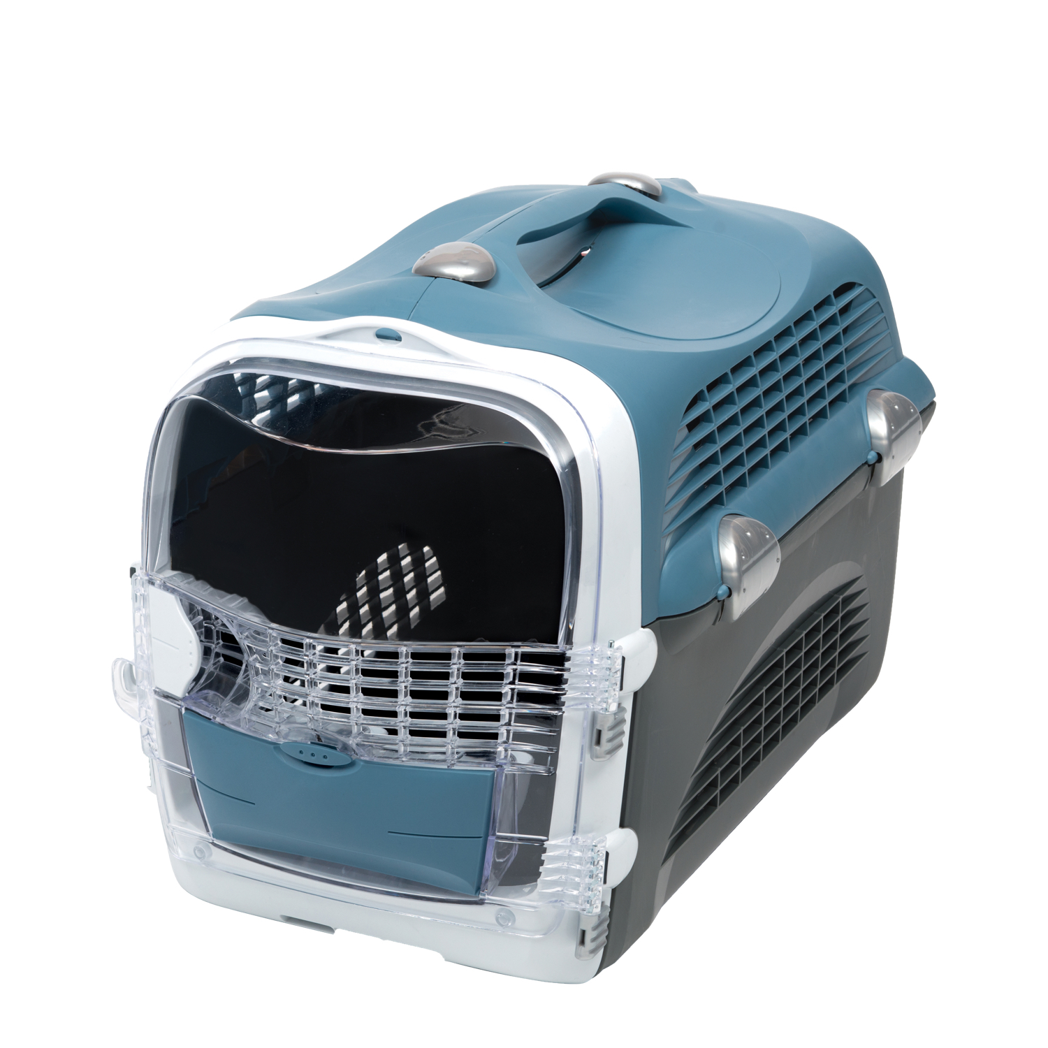 Cage de transport multifonctionnelle pour chats Cabrio, bleu
