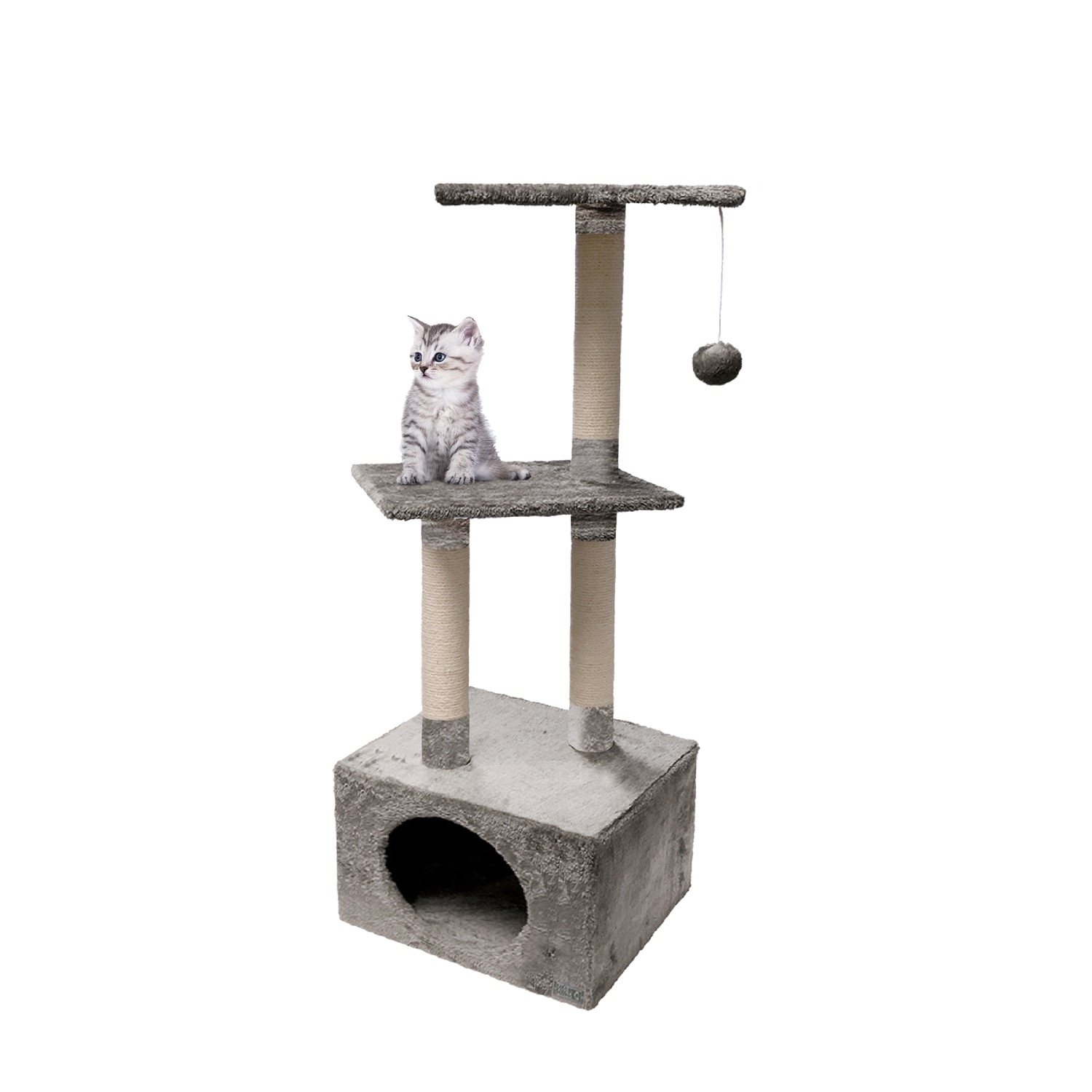 London Two-tiered Cat Tree with Scratching Post CLÖE e CLUZO | Mondou