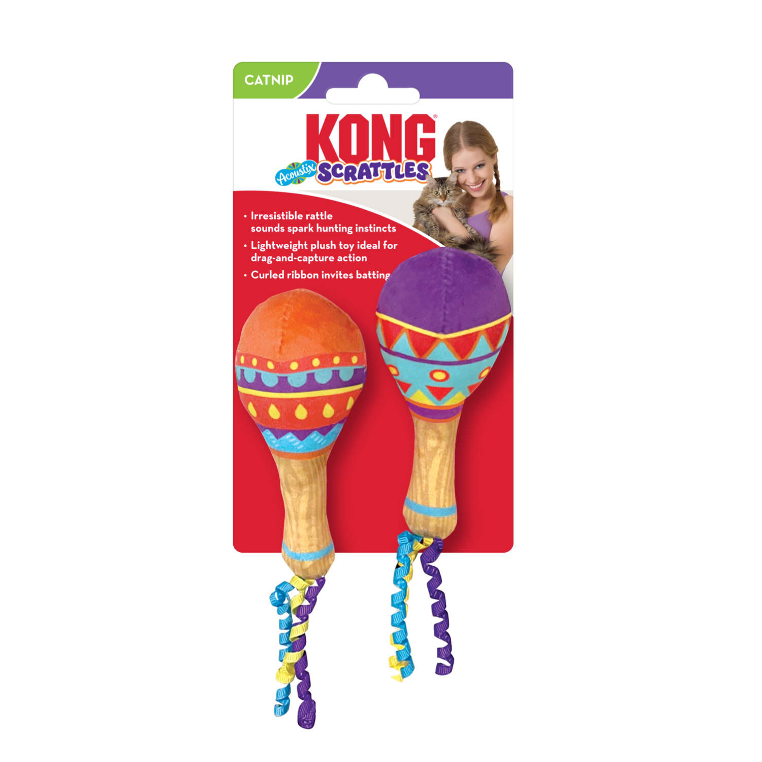 Scrattles Acoustix Rattles for Cats Kong | Mondou