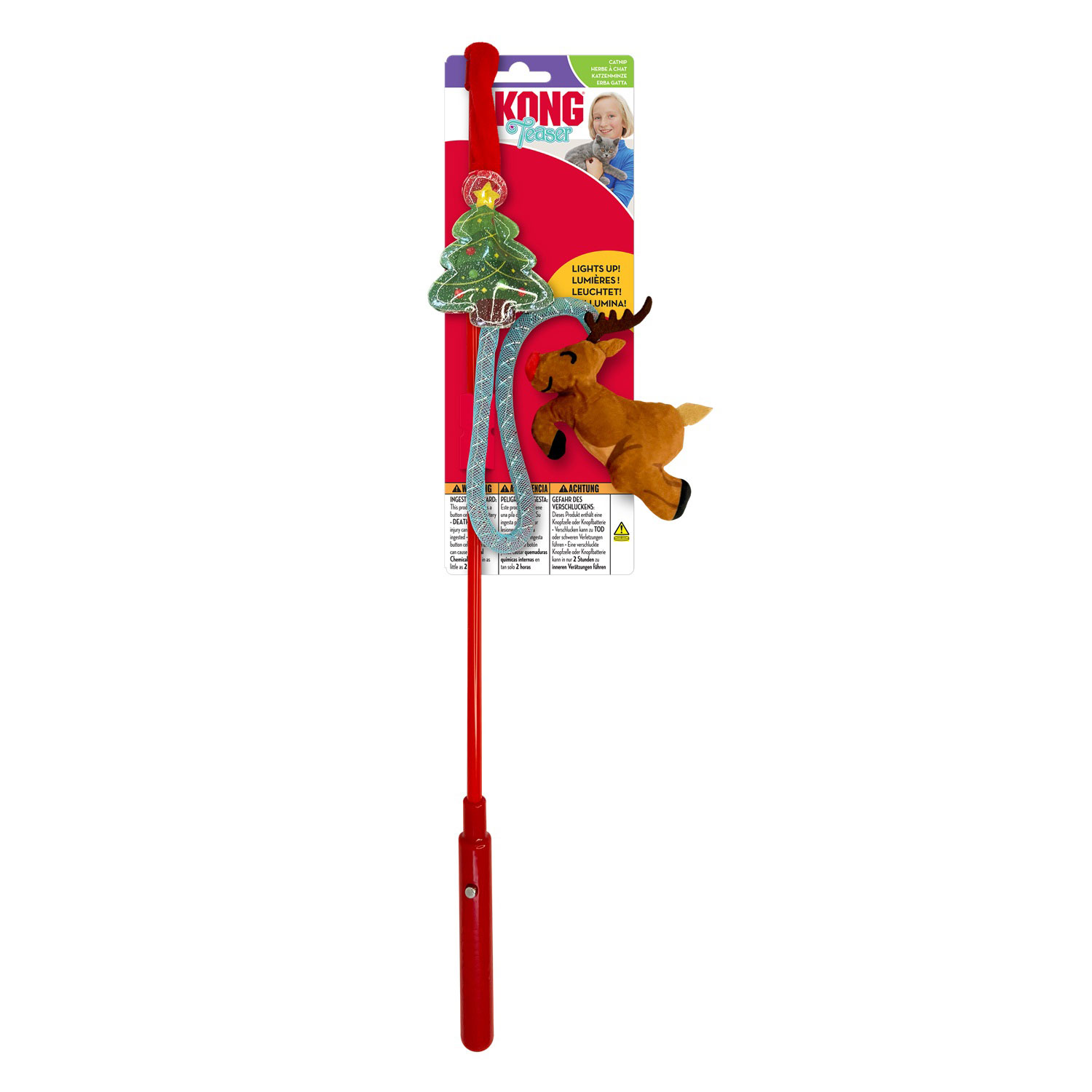 Holiday Teaser Light-Up Reindeer for Cats Kong | Mondou