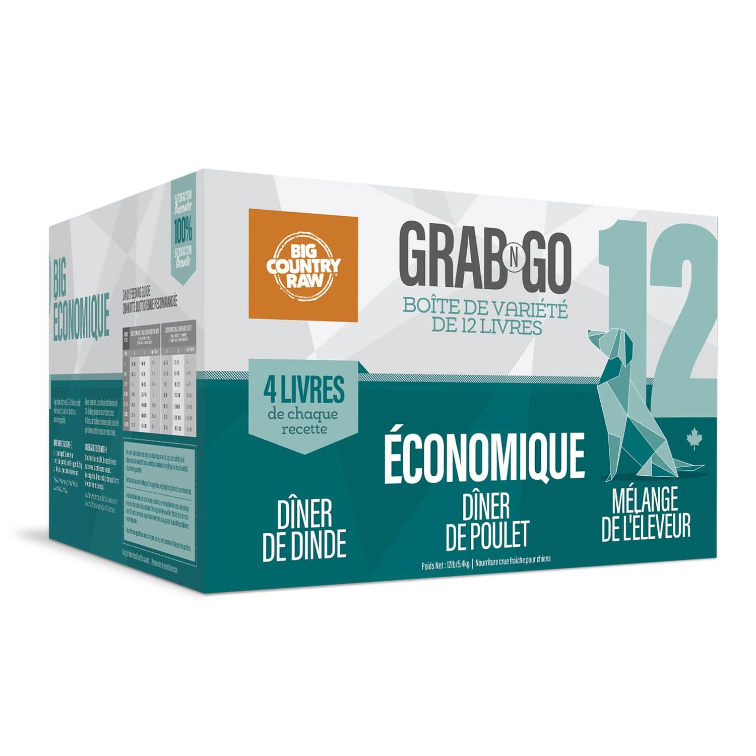 Grab N Go Raw Dog Food Variety Box Big Country Raw | Mondou