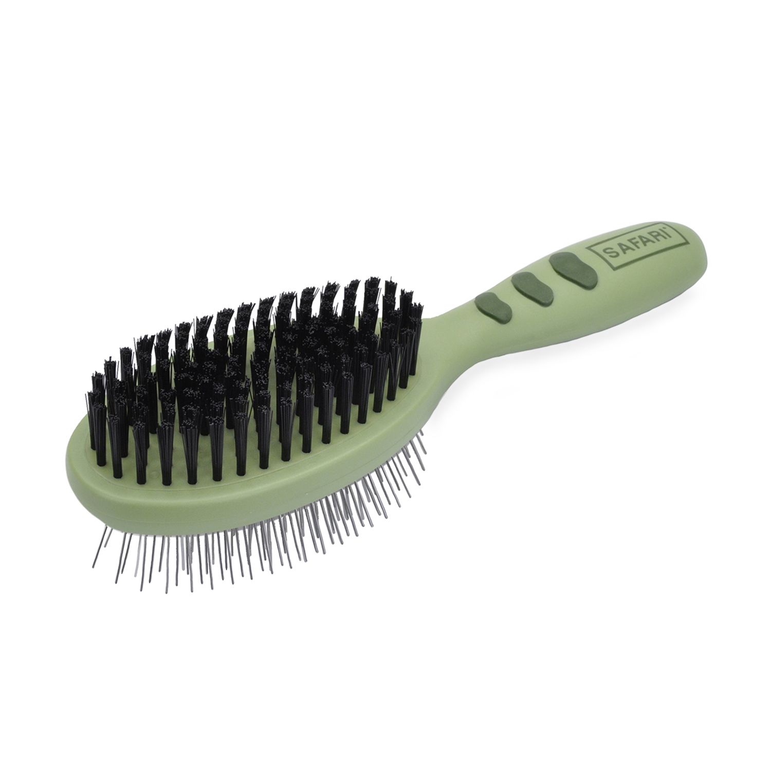 Wire pin and bristle combo brush for dogs Safari | Mondou