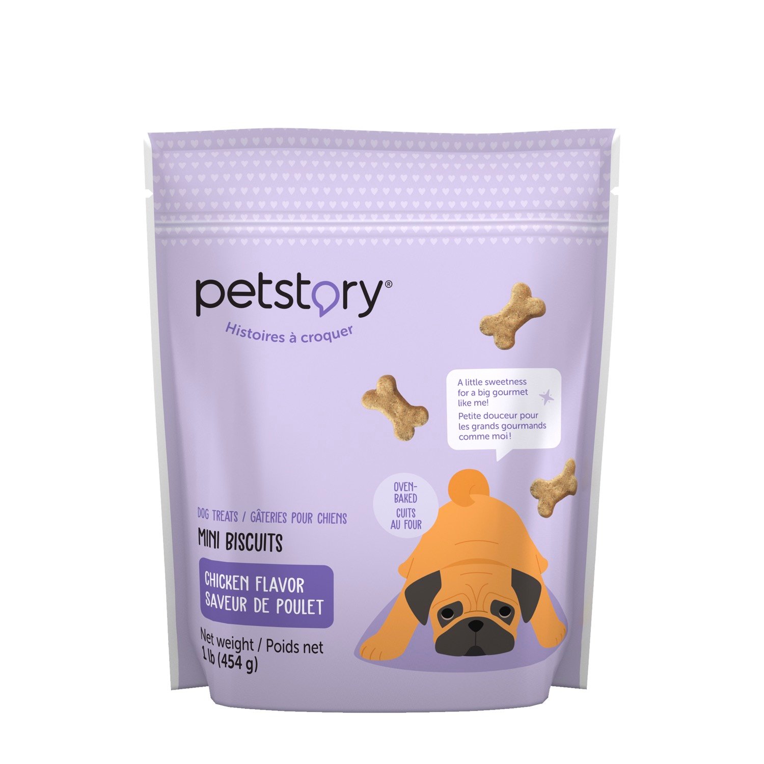 Chicken flavoured mini biscuits for dogs Petstory | Mondou
