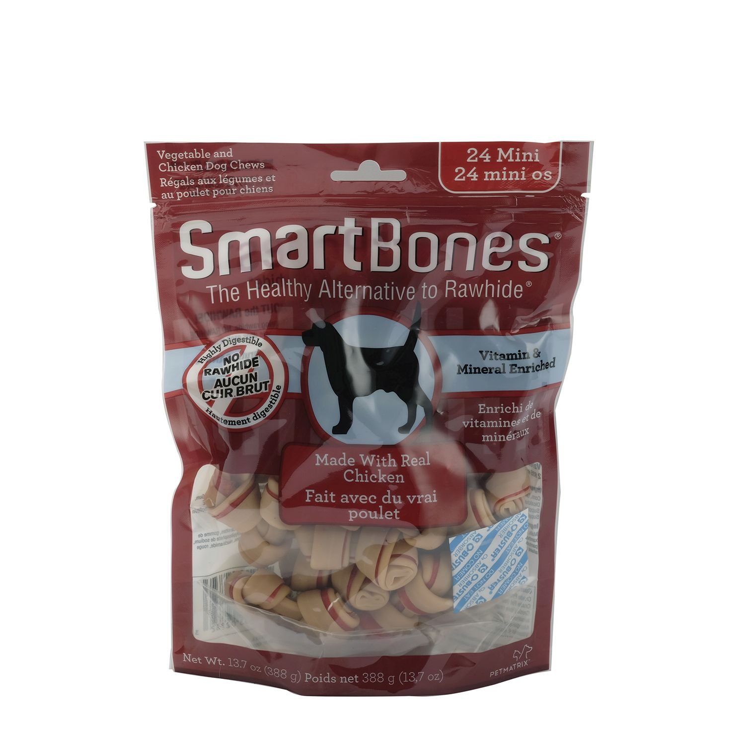 Chicken flavoured bones, 24 mini bones SmartBones | Mondou