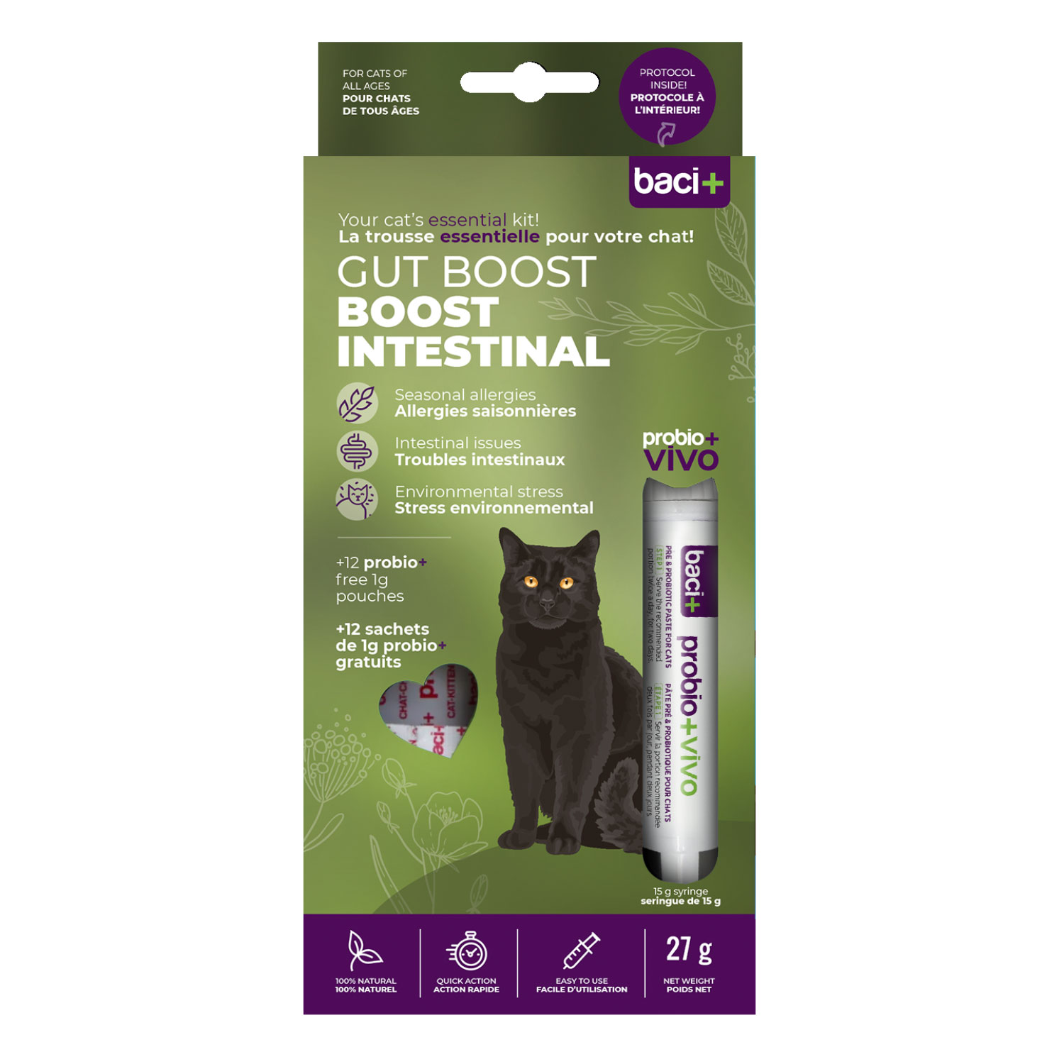 Gut Pre and Probiotics Boost Kit for Cats Baci+ | Mondou