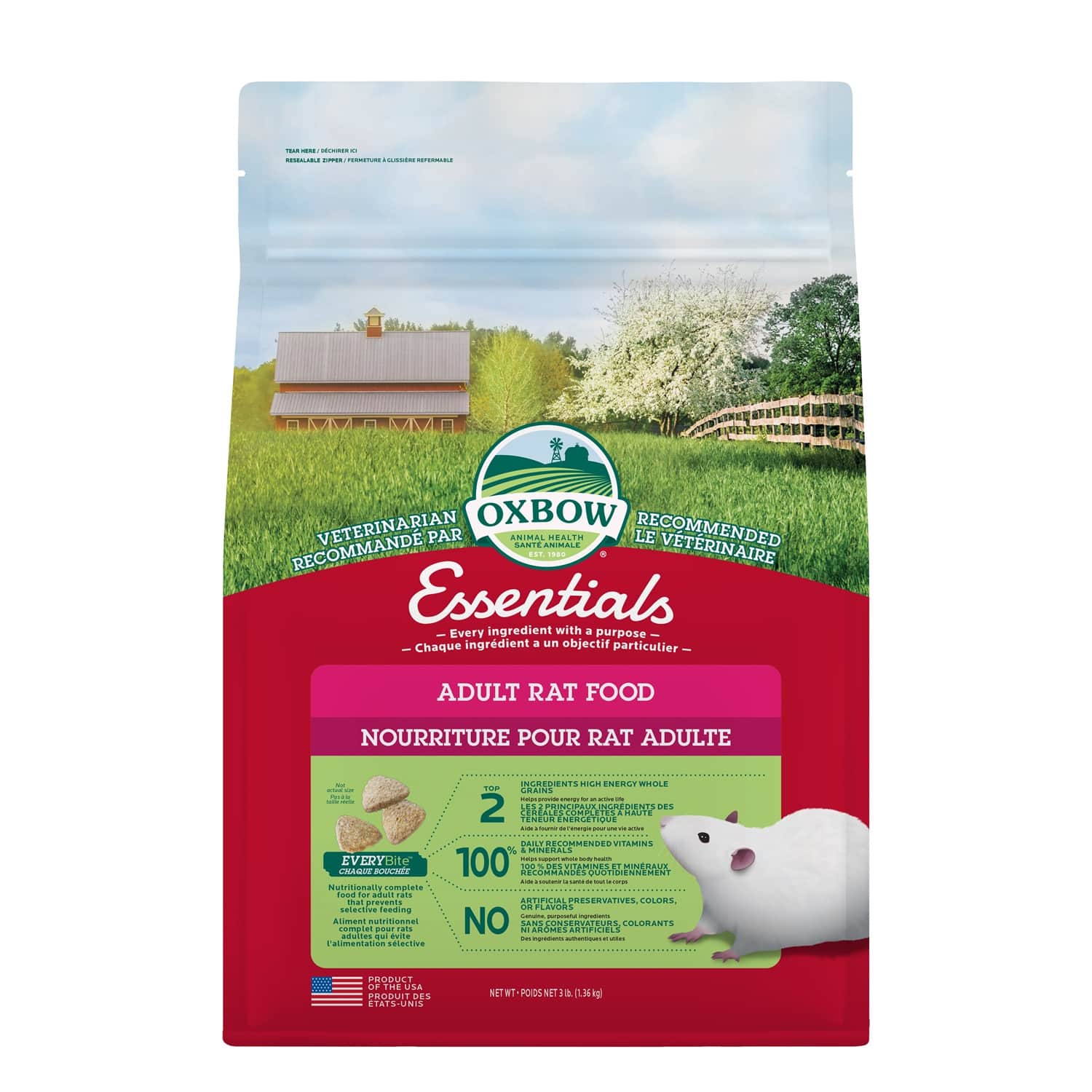 Adult Rat Food, 1.36 kg Oxbow | Mondou