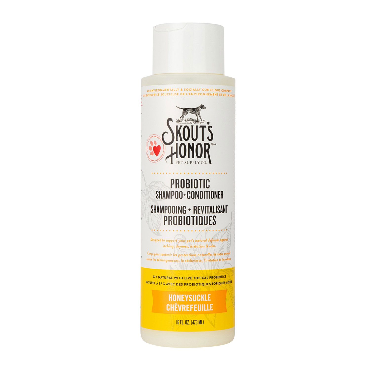 Honeysuckle Probiotic Shampoo and Conditioner, 473 ml SKOUT' S HONOR ...
